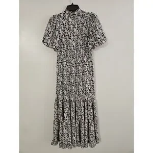 Max Studio | Dresses | Max Studio Floral Short Sleeve Tiered Maxi Dress ...
